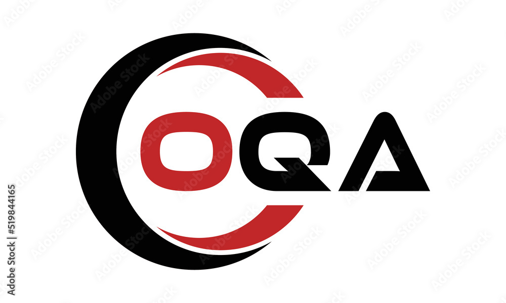OQA swoosh three letter logo design vector template | monogram logo ...