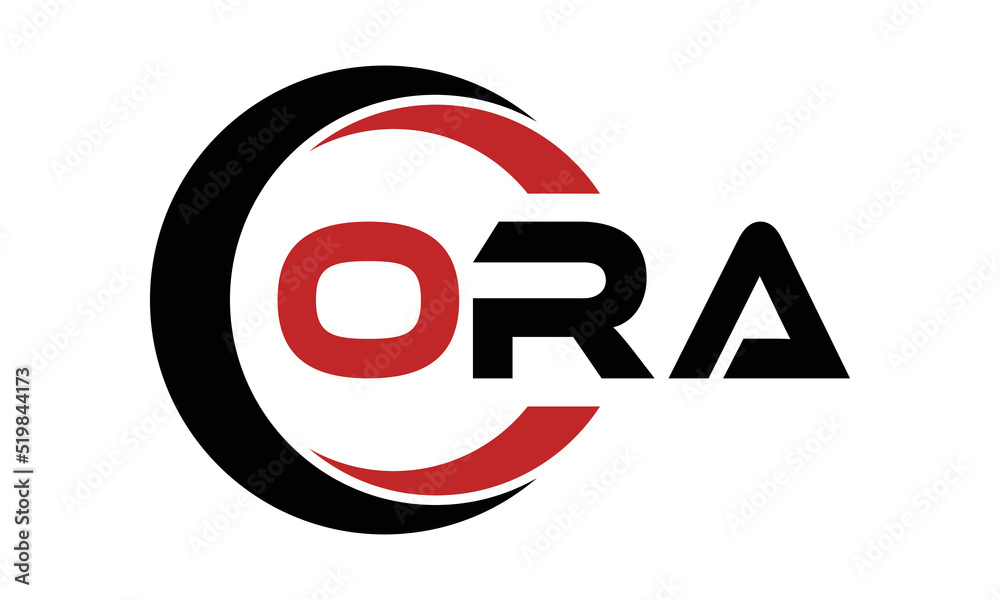 ORA swoosh three letter logo design vector template | monogram logo ...