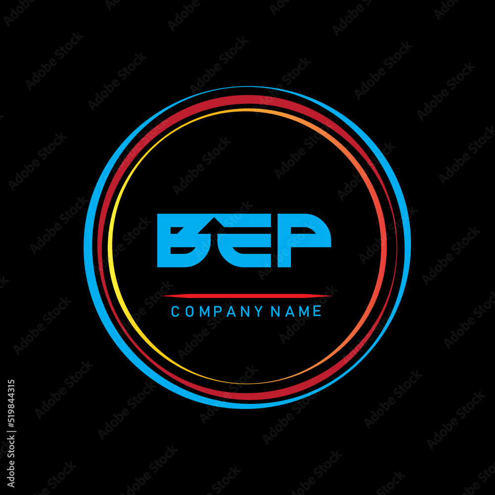 BEP ,B E P Alphabet Design With Creative Circles, Letter Logo Design ...