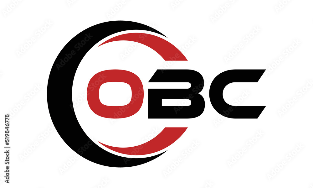 OBC swoosh three letter logo design vector template | monogram logo ...