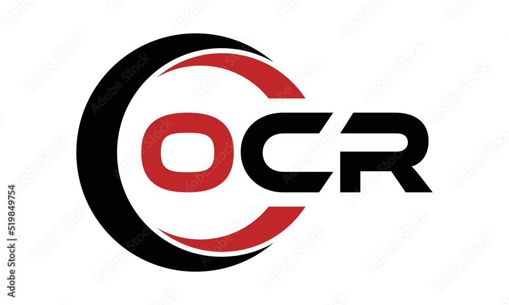 OCR swoosh three letter logo design vector template | monogram logo ...