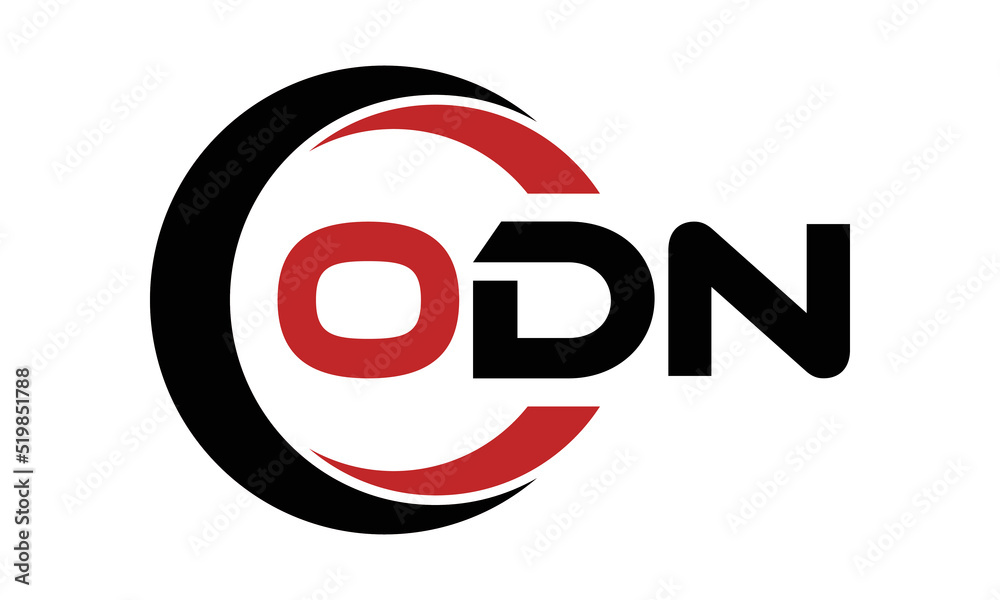 ODN swoosh three letter logo design vector template | monogram logo ...