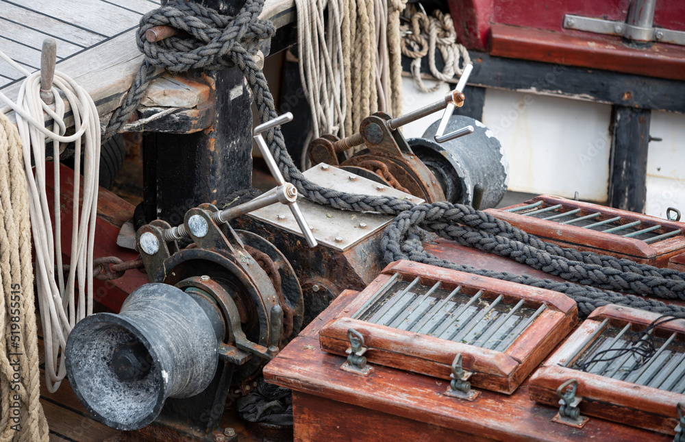 deck hatches of an old ship Stock Photo | Adobe Stock