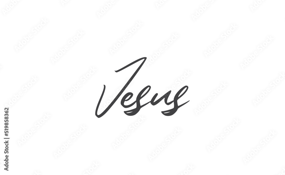 Jesus vector calligraphy lettering. Faith in the lord religious banner ...