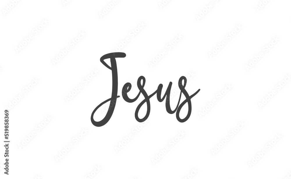 Jesus vector calligraphy lettering. Faith in the lord religious banner ...