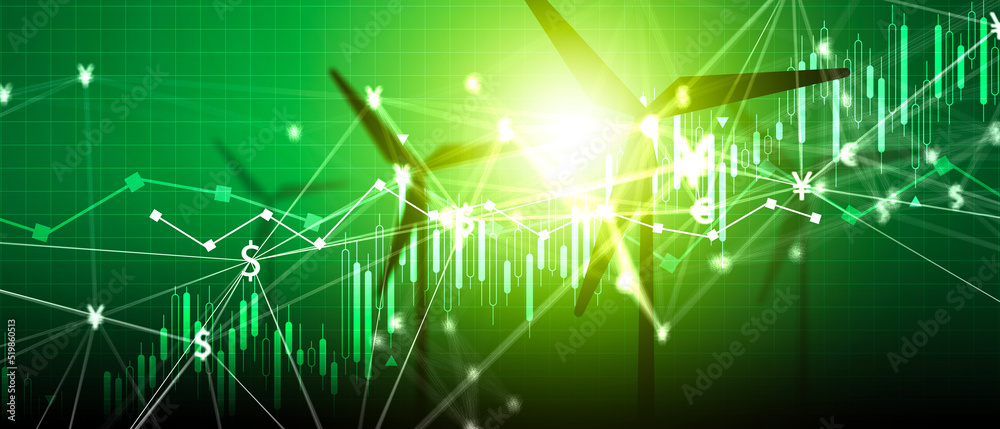 sfondo, energia eolica, vento, pale eoliche Stock Illustration | Adobe ...