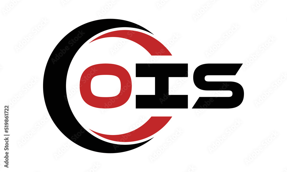 OIS swoosh three letter logo design vector template | monogram logo ...