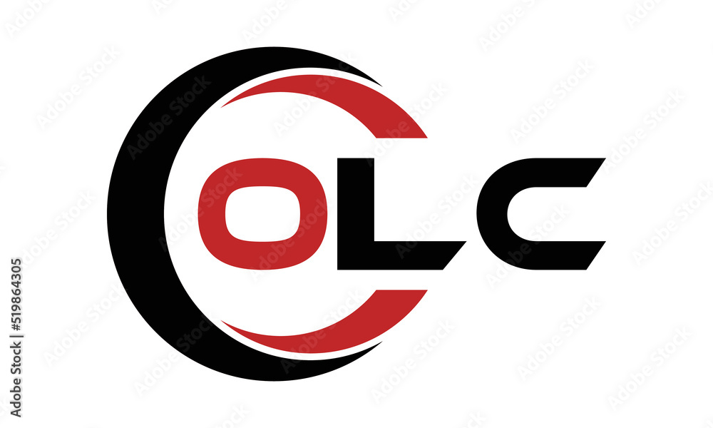 Vetor de OLC swoosh three letter logo design vector template | monogram ...