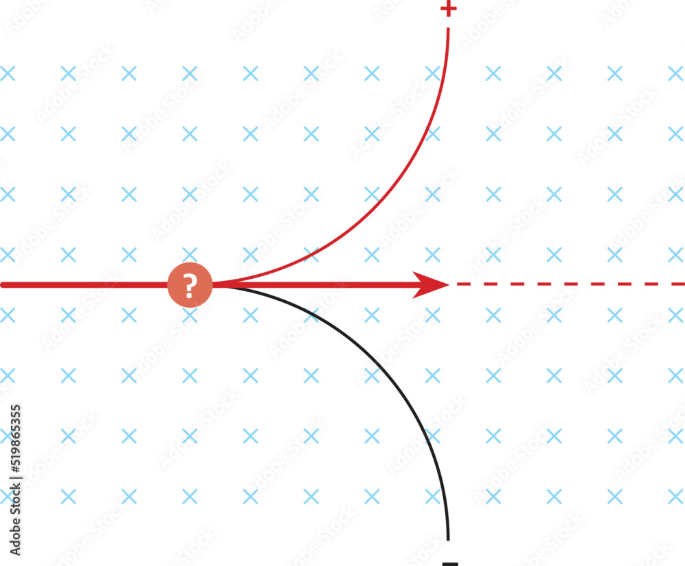 Isolated vector illustration of the direction of oppositely charged ...