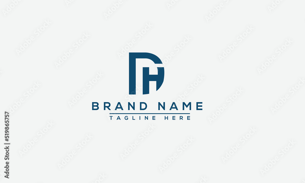 Logo design letter DH . Elegant modern. Vector template. Stock Vector ...