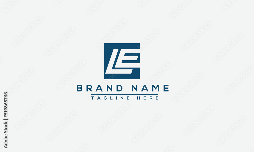 Logo design letter LE . Elegant modern. Vector template. Stock Vector ...
