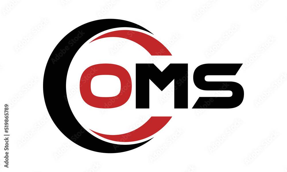 OMS swoosh three letter logo design vector template | monogram logo ...
