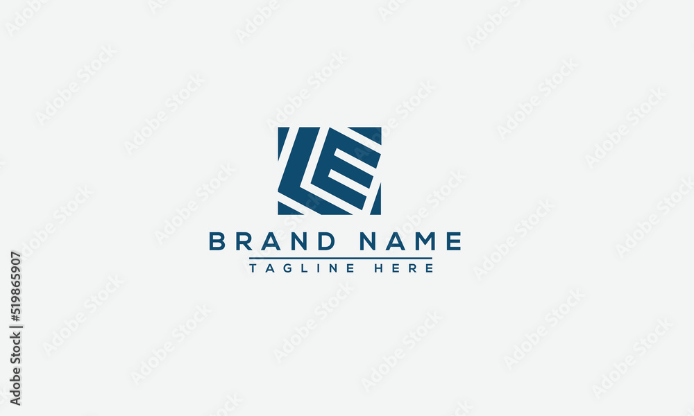 Logo design letter LE . Elegant modern. Vector template. Stock Vector ...