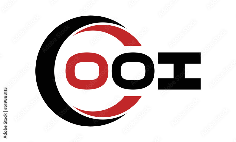 OOI swoosh three letter logo design vector template | monogram logo ...