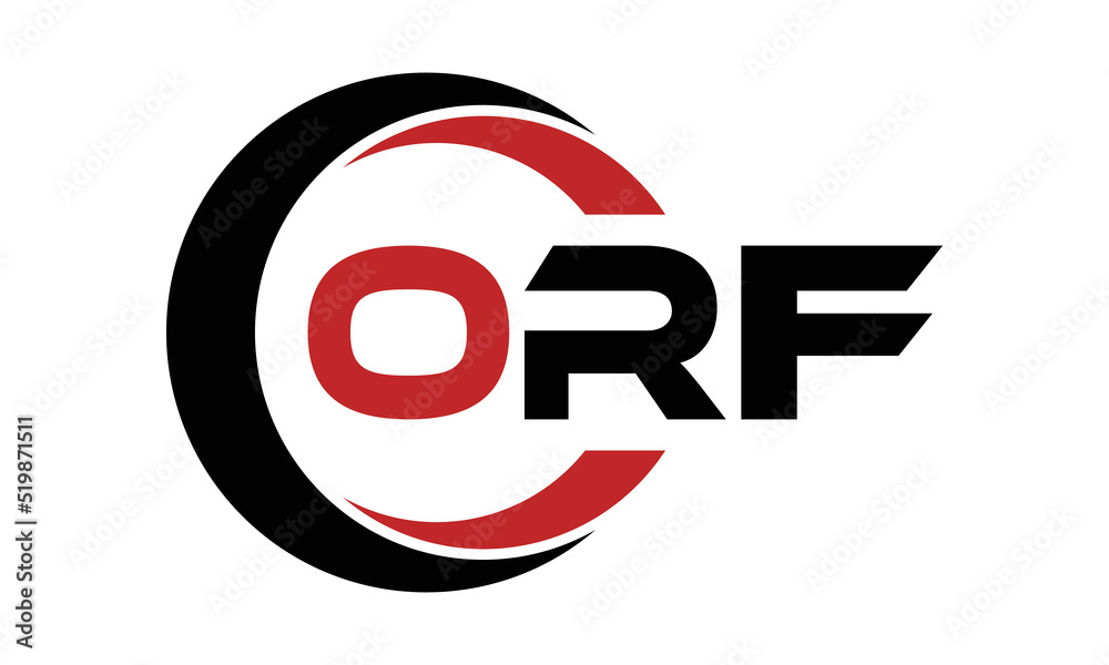 ORF swoosh three letter logo design vector template | monogram logo | abstract logo | wordmark ...