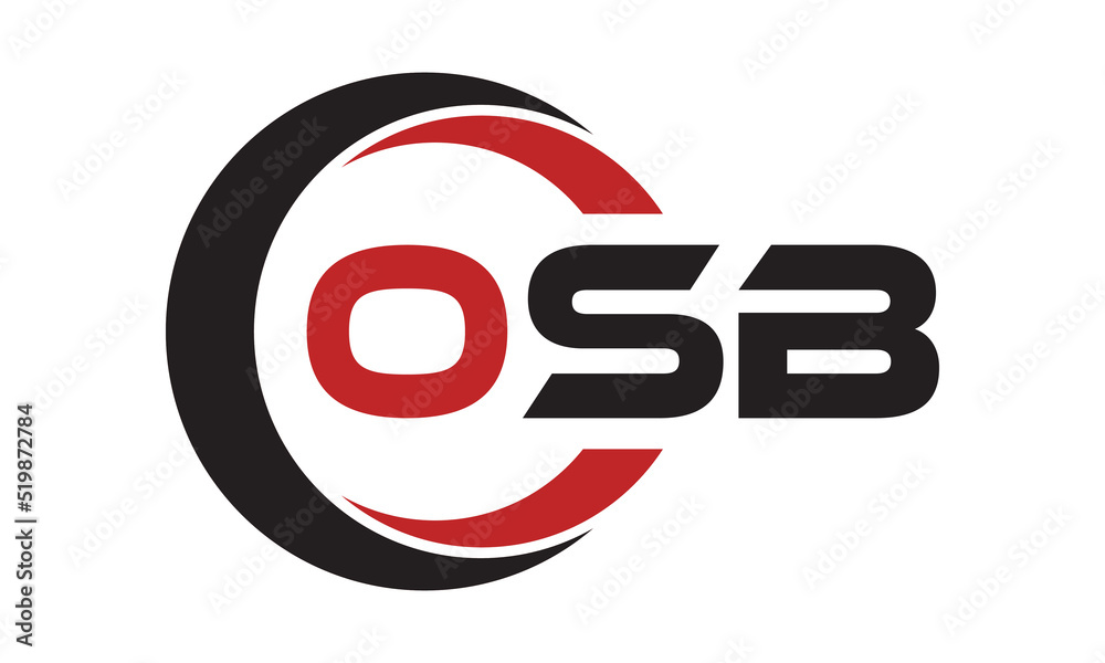 OSB swoosh three letter logo design vector template | monogram logo ...