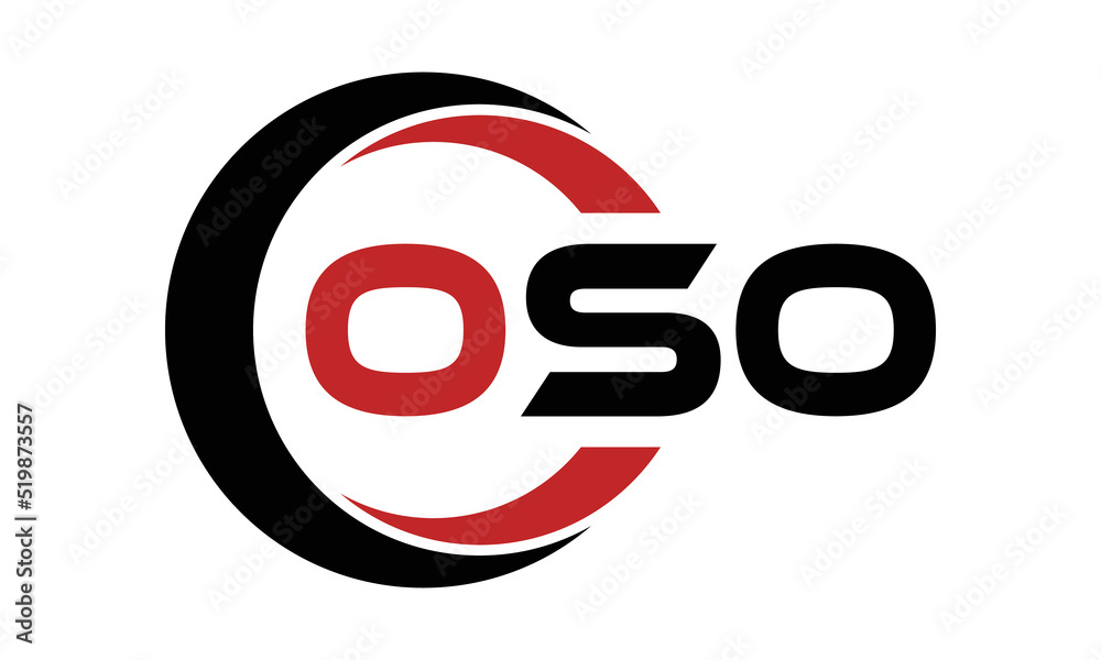 OSO swoosh three letter logo design vector template | monogram logo ...