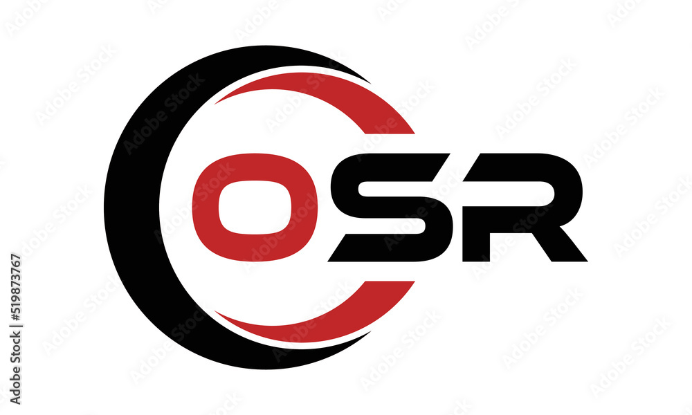 OSR swoosh three letter logo design vector template | monogram logo ...