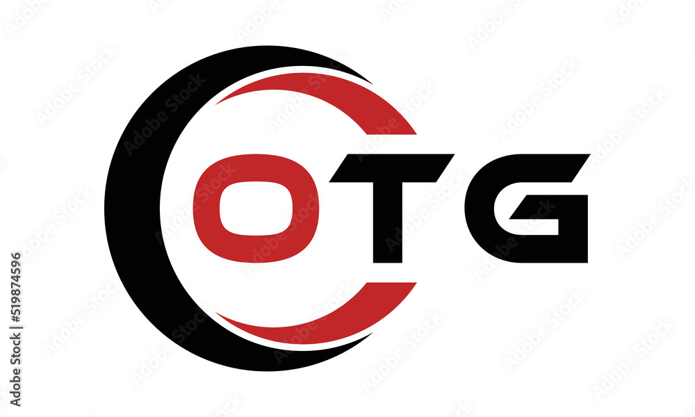 OTG swoosh three letter logo design vector template | monogram logo ...