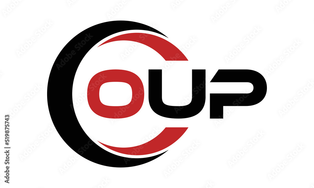 OUP swoosh three letter logo design vector template | monogram logo ...