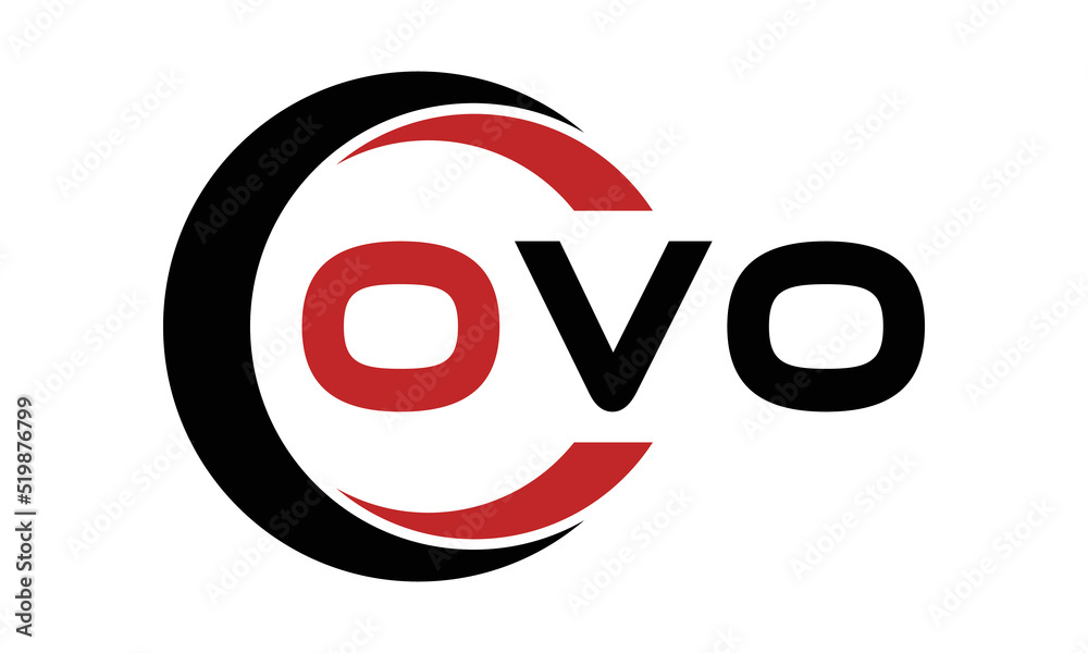 OVO swoosh three letter logo design vector template | monogram logo ...