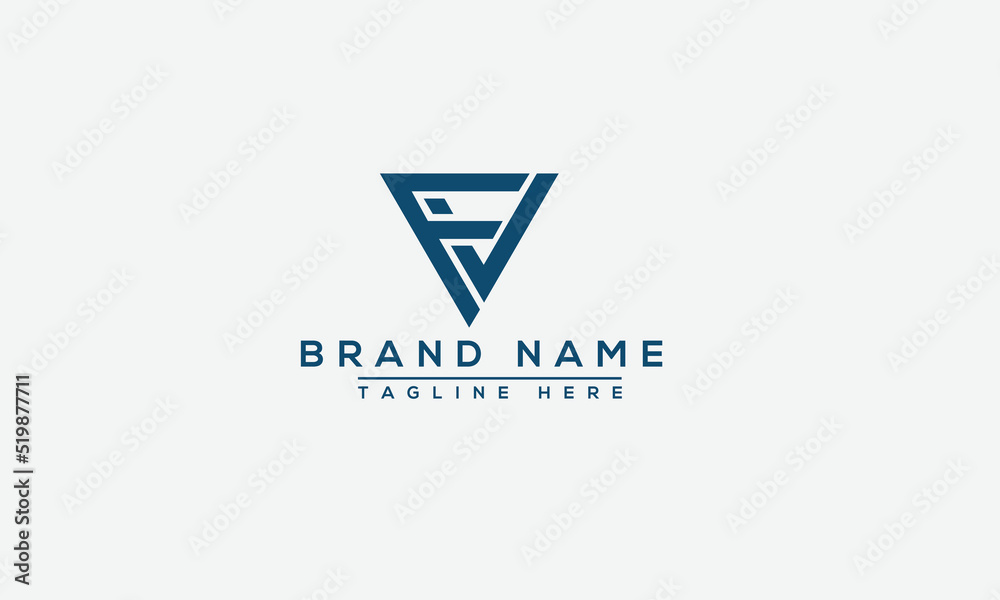Logo design letter FV . Elegant modern. Vector template. Stock Vector ...