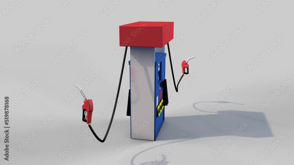Gas Pump Spinning With Animated Handle Loop. animated gas pump spins in ...
