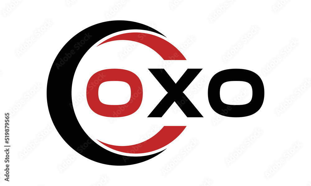 OXO swoosh three letter logo design vector template | monogram logo ...