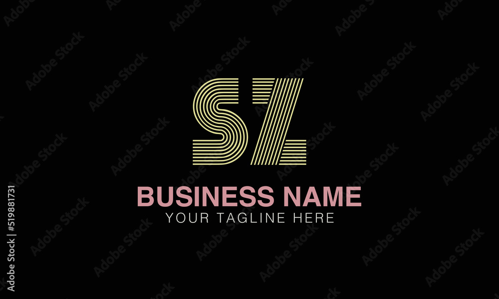 SZ initials monogram letter text alphabet logo design Stock Vector | Adobe Stock