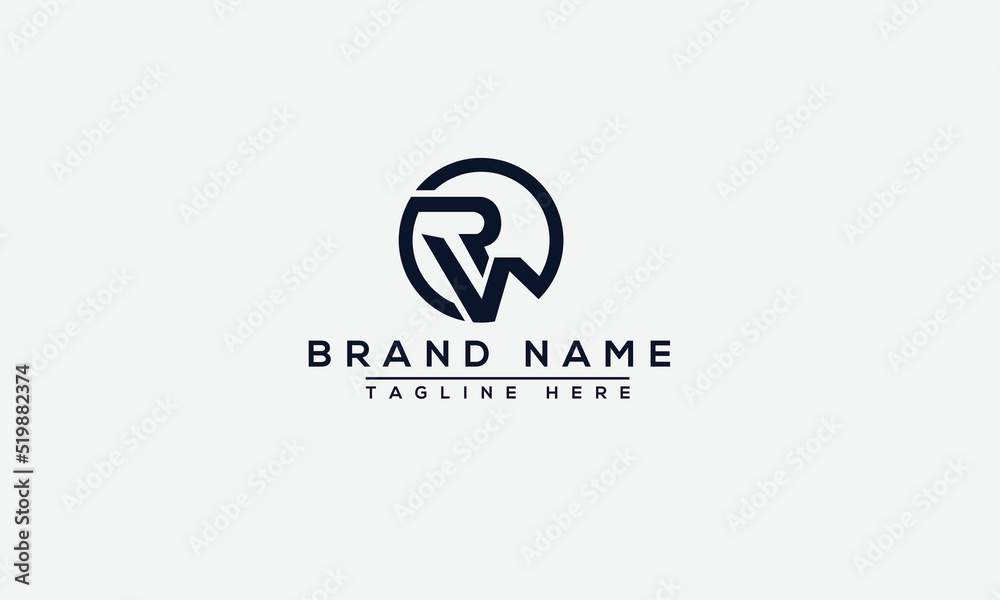 Logo design letter RW . Elegant modern. Vector template. Stock Vector ...