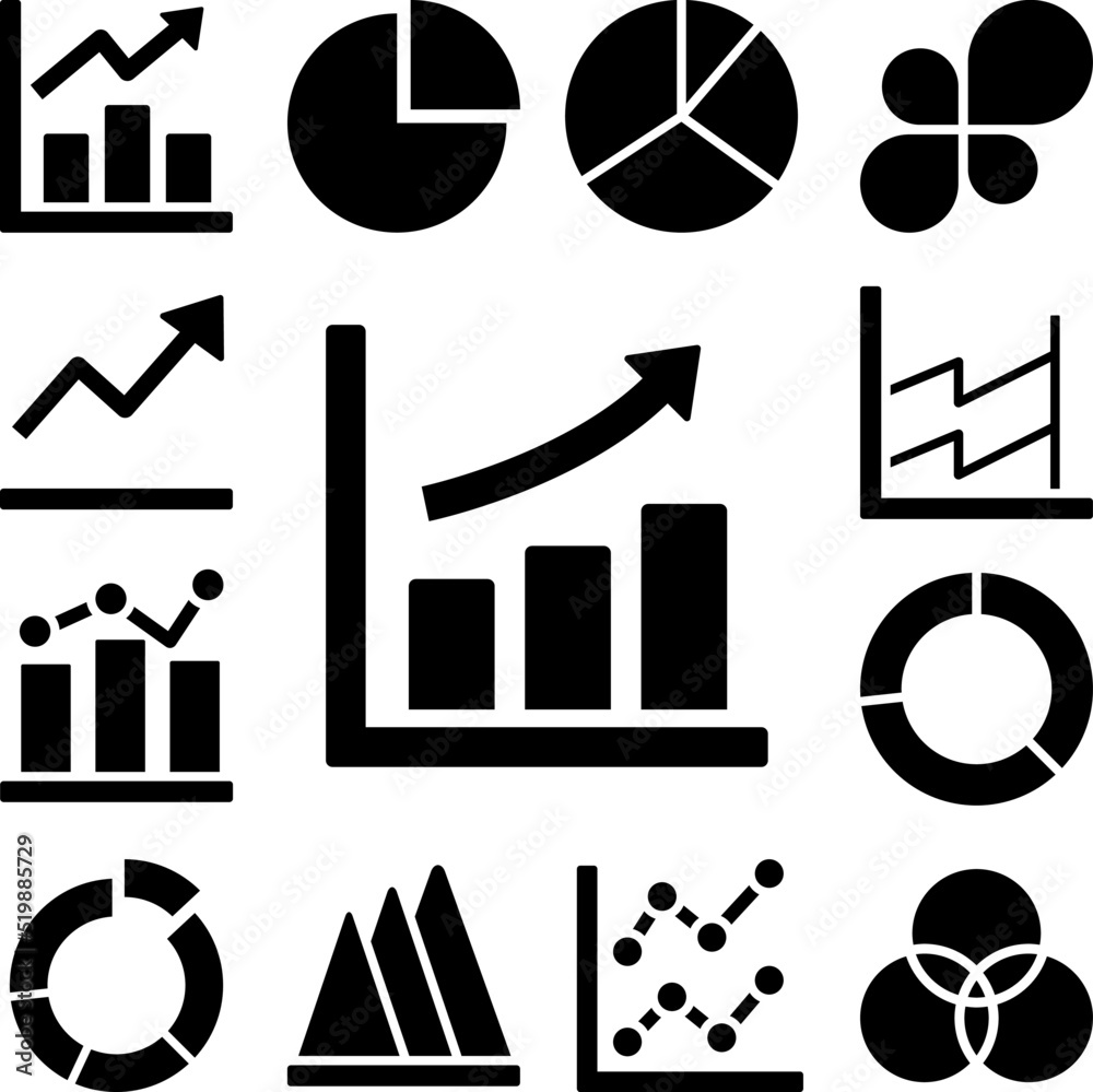 Chart arrow up graph bar histograms icon in a collection with other ...