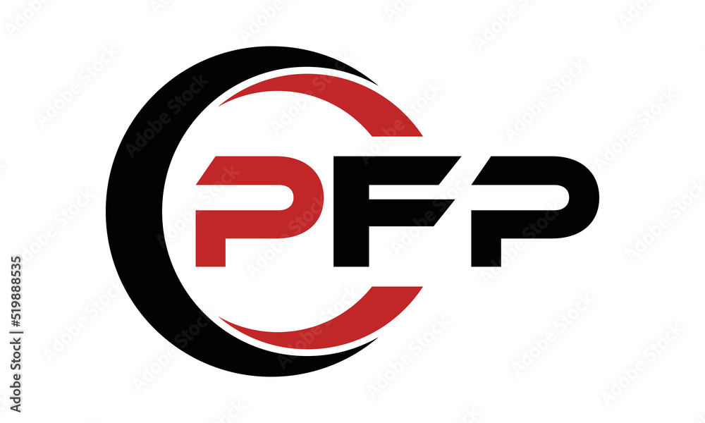 PFP swoosh three letter logo design vector template | monogram logo ...