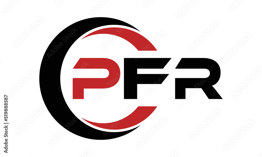 PFR swoosh three letter logo design vector template | monogram logo ...