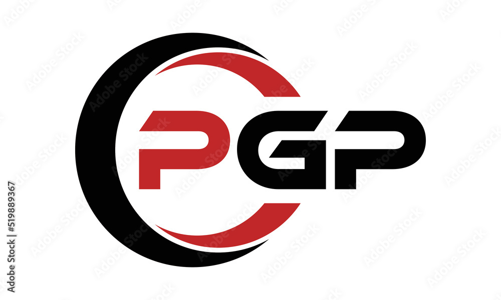 PGP swoosh three letter logo design vector template | monogram logo ...