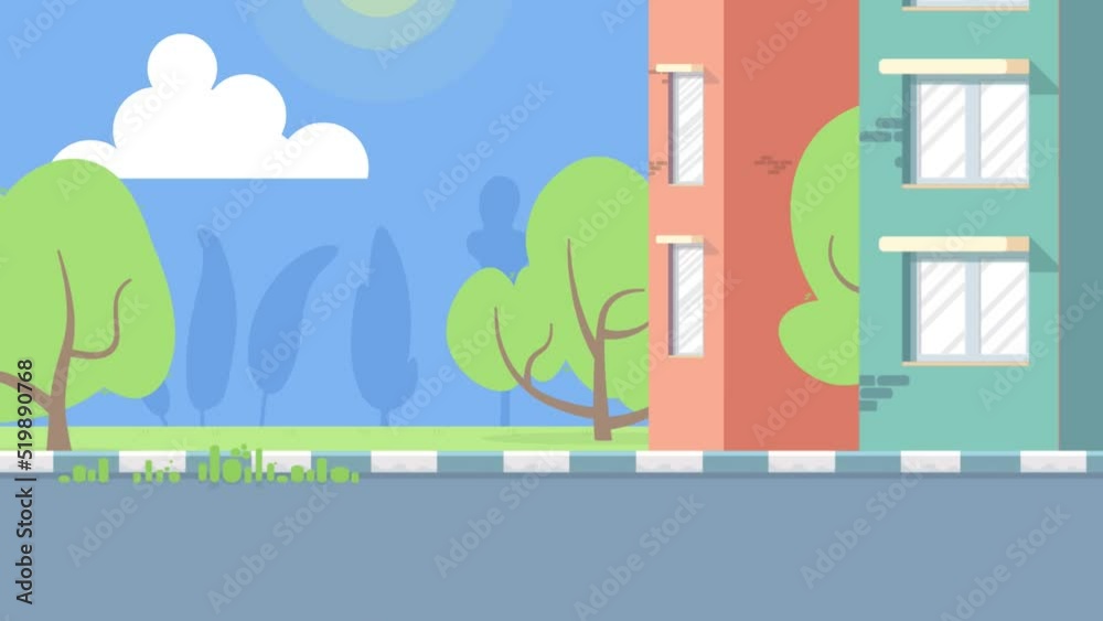 Flat Cartoon Background Footage. This 90 Flat Cartoon Background motion ...