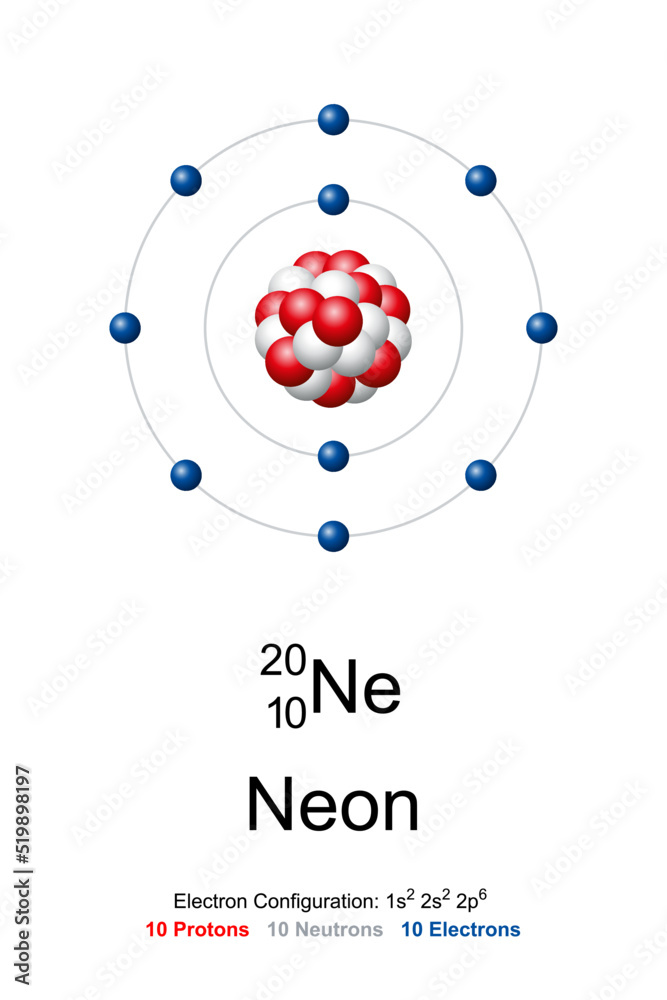neon-atomic-model-chemical-element-and-noble-gas-with-symbol-ne-and