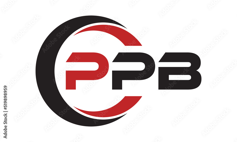 PPB swoosh three letter logo design vector template | monogram logo ...