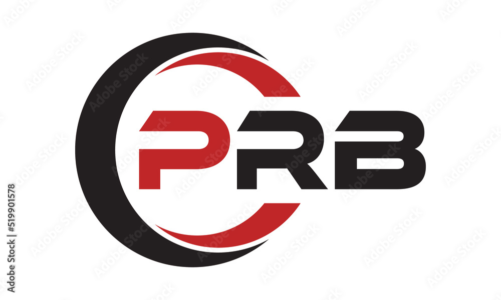 PRB swoosh three letter logo design vector template | monogram logo ...