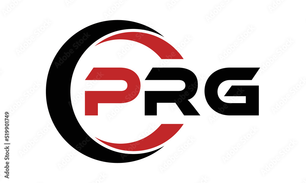 PRG swoosh three letter logo design vector template | monogram logo ...