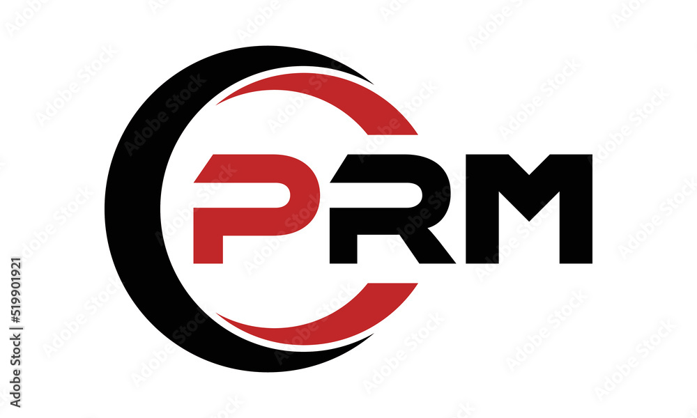 PRM swoosh three letter logo design vector template | monogram logo ...