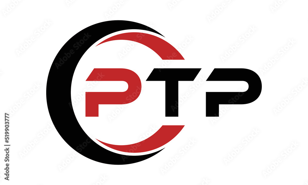 PTP swoosh three letter logo design vector template | monogram logo ...