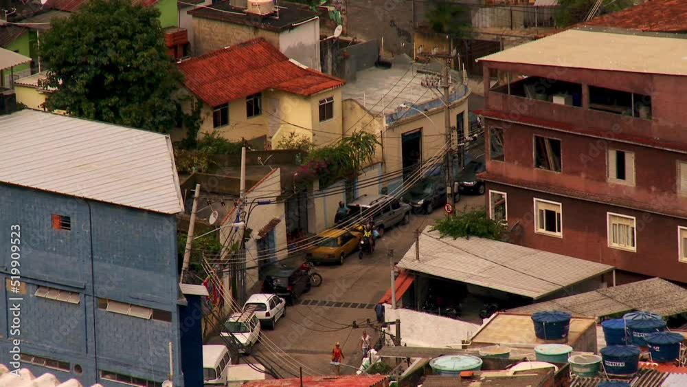 Slums and the favela poverty lifestyle in Rio de Janeiro, Brazil Stock ...