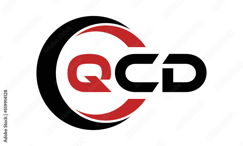QCD swoosh three letter logo design vector template | monogram logo | abstract logo | wordmark ...