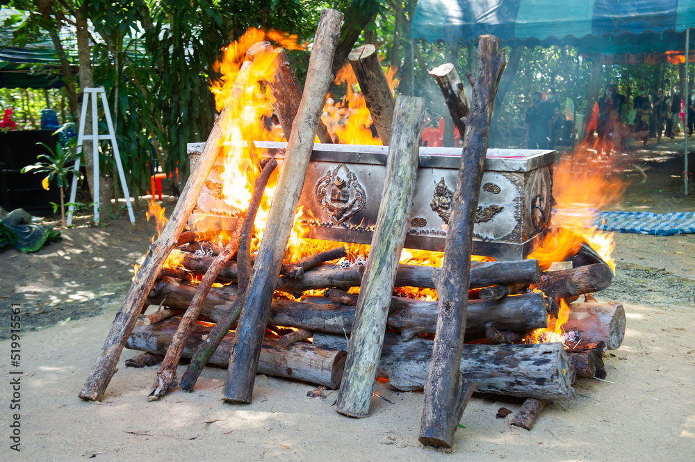 Cremation in ancient Thai traditions Stock Photo | Adobe Stock