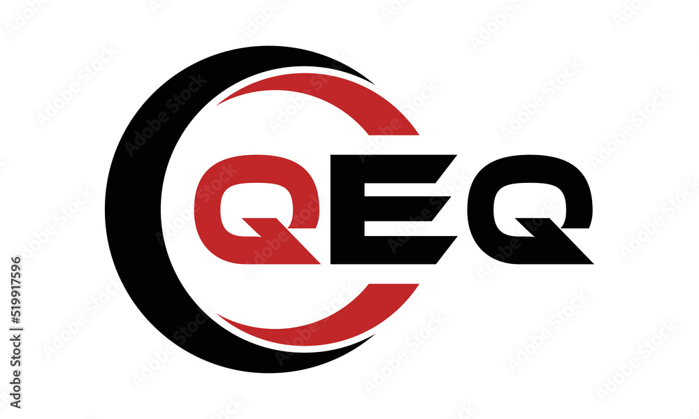 QEQ swoosh three letter logo design vector template | monogram logo ...