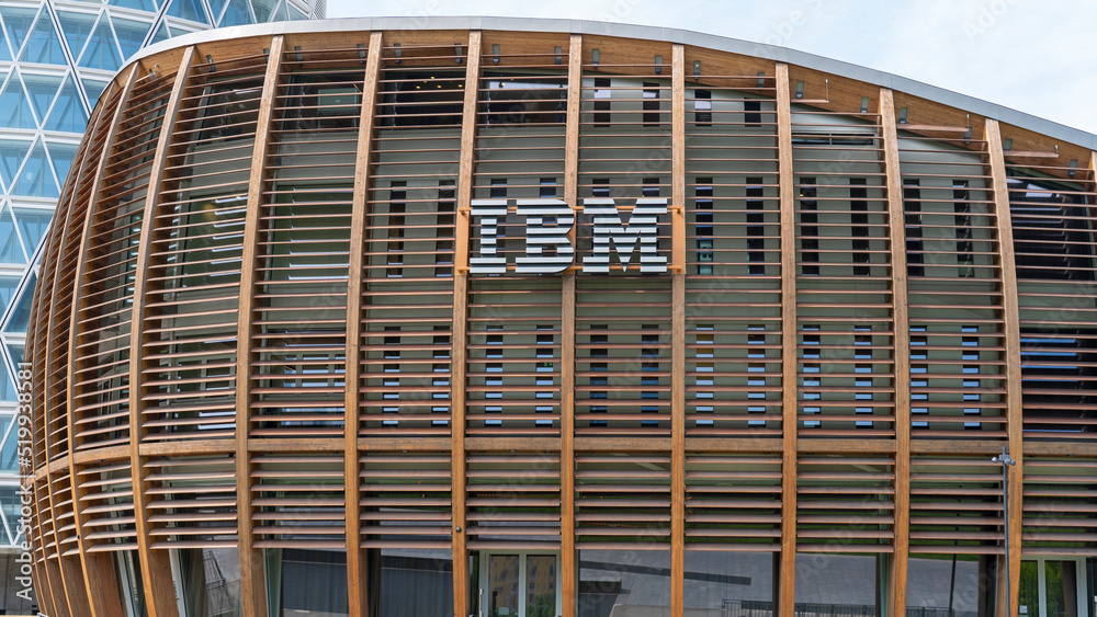 Milano, Italy. The IBM studios, the house of technological innovation ...