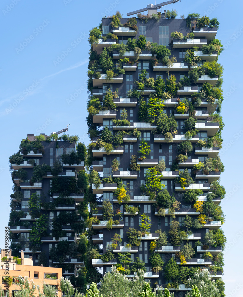 Milano, Italy. Bosco Verticale. Amazing view at the modern and ...