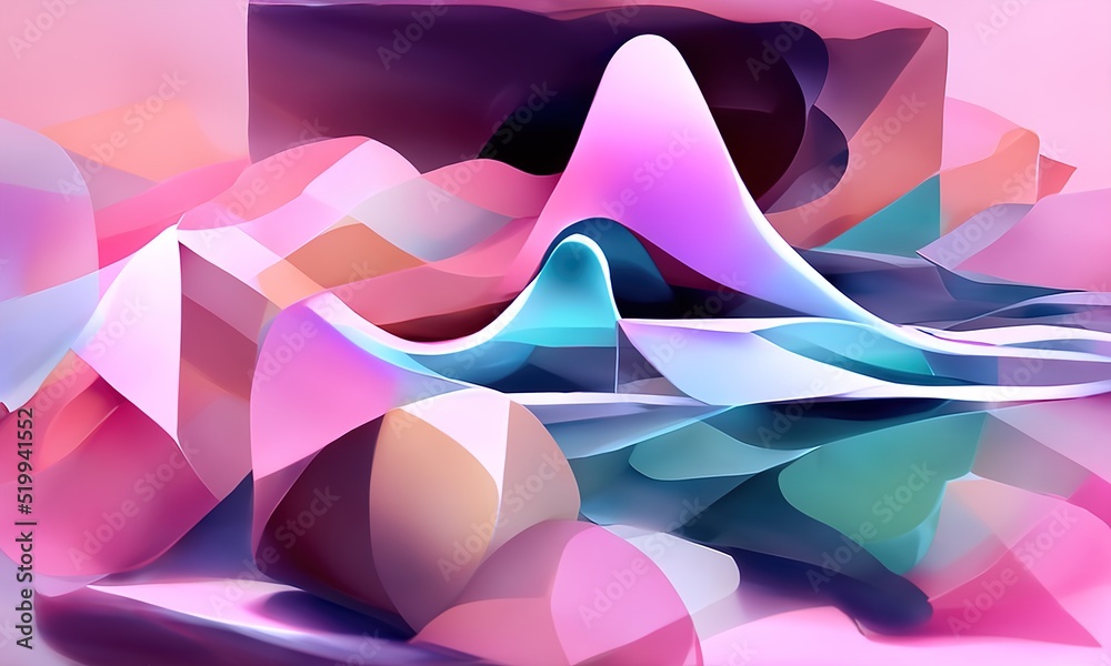 Abstract composition of wavy and zigzag lines and stripes with ...