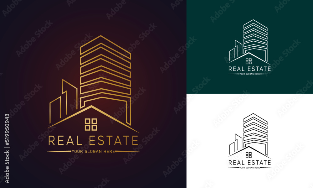 Vetor do Stock: Real estate logo. Realtor logo. property logo design ...