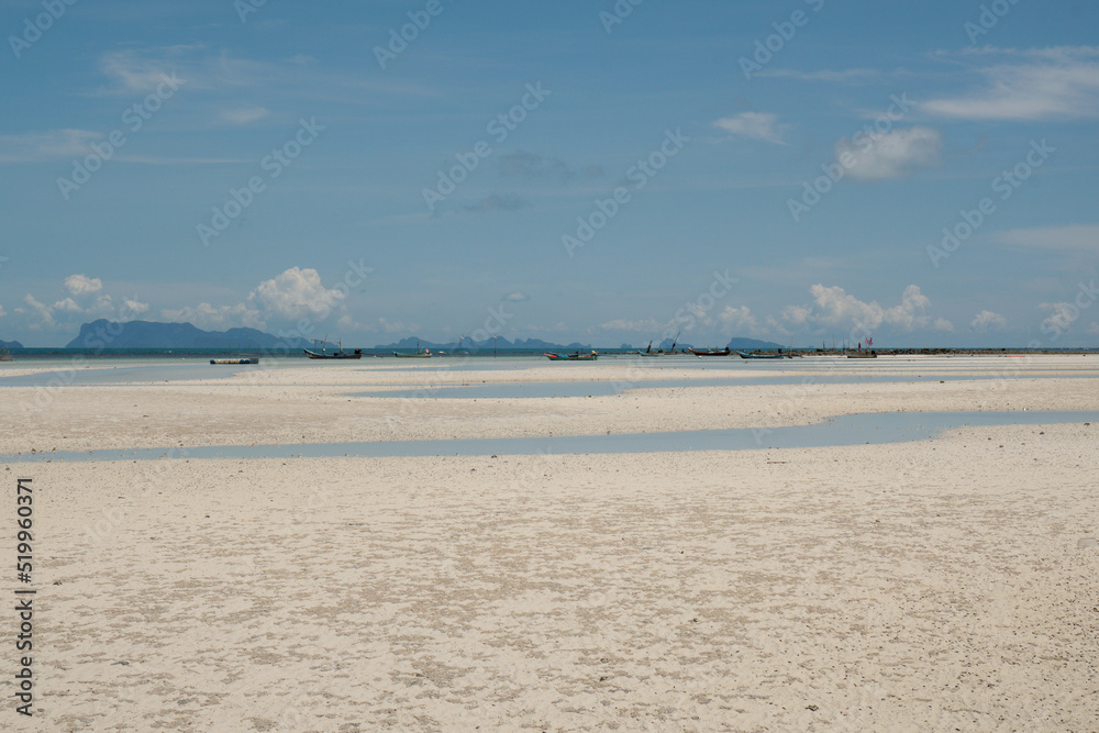 Landscape nature Bang Po Beach is beautiful white sand beach and clear ...